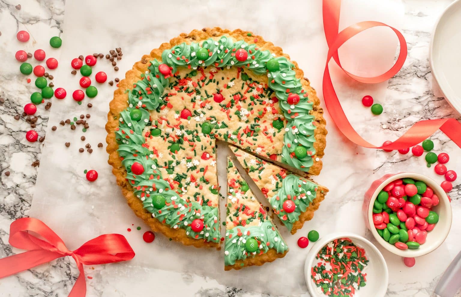 Christmas Cookie Cake - Easy Funfetti Holiday Treat! | Chenée Today