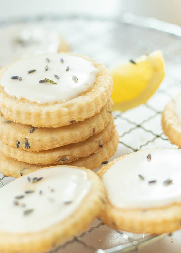 Lemon Lavender Cookies - Shortbread with Glaze - Chenée Today
