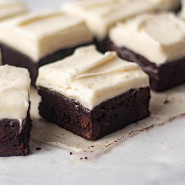 Chocolate Brownies with Cream Cheese Frosting Recipe - Chenée Today